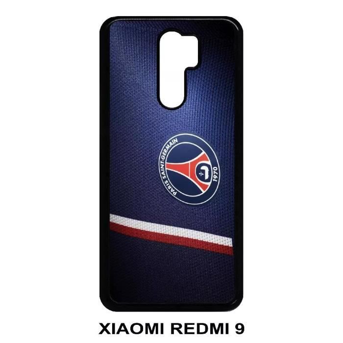 Coque xiaomi redmi 9 - psg maillot écuisson - noir - Cdiscount Téléphonie