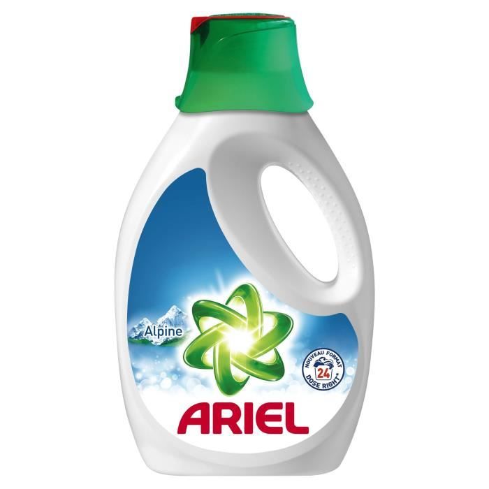 Ariel Lessive liquide alpine 24 Lavages 1,56L - Cdiscount Au quotidien