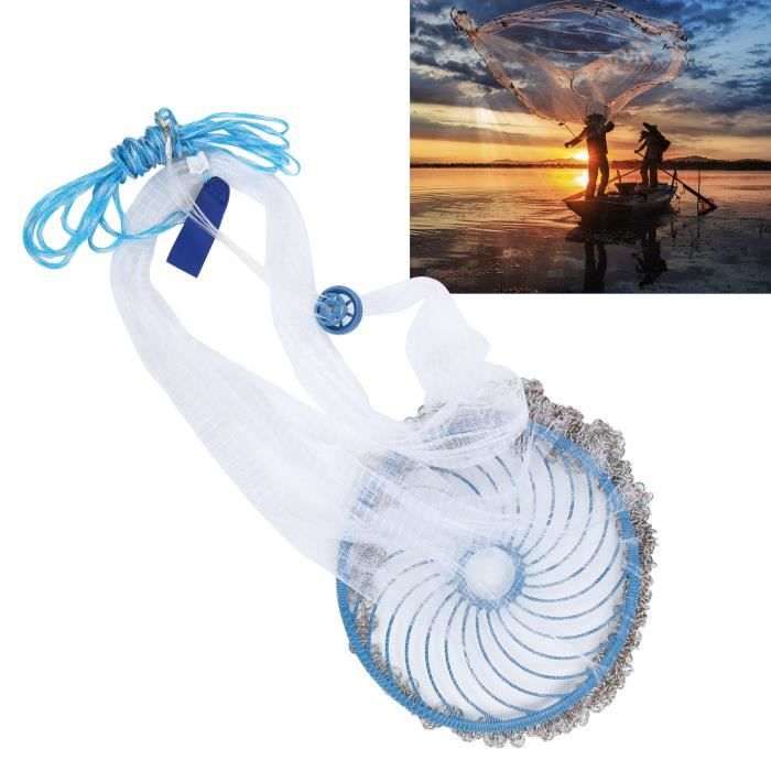 Filet de pêche main jetant la chaîne de cycle en nylon de haute ...