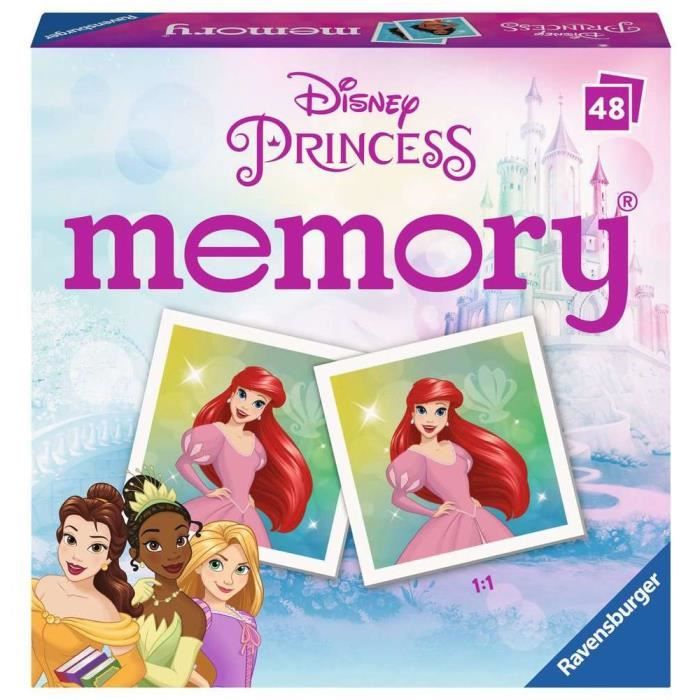 Jeu de mémoire Disney Princess Mini Memory® Ravensburger - 48 cartes d ...