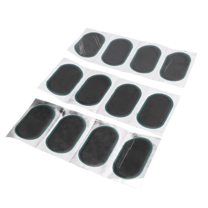 SALALIS 12pcs Patch Pneu Vélo en Caoutchouc, Kit de Réparation ...
