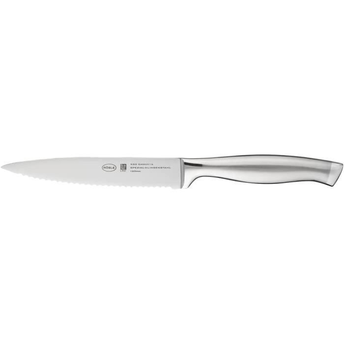 RÖSLE Basic Line Couteau Universel avec Tranchant denté, Couteau de ...