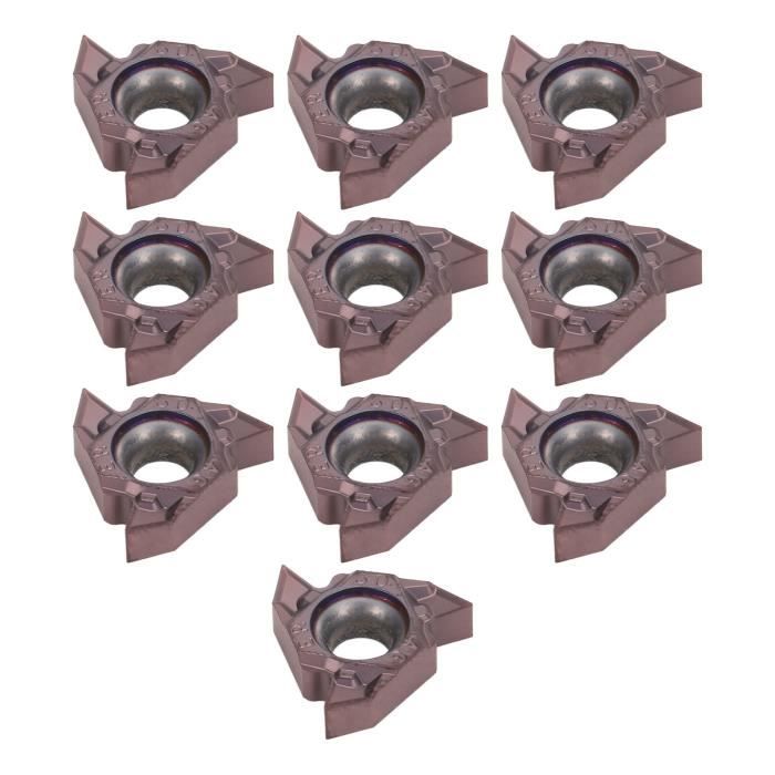 Tbest Threading Inserts, 10Pcs Replacement Carbide Insert Blade Chip ...
