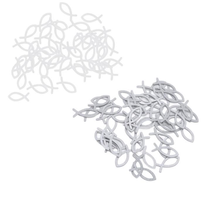 Tbest confettis de décoration de poisson en bois 2 paquets de ...