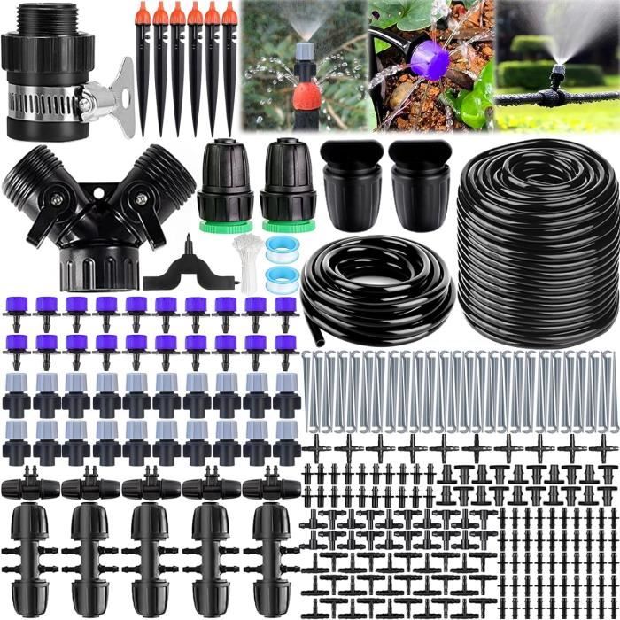 318 Pièces Système D'Irrigation Jardin,Kit D'Irrigation Goutte À Goutte ...