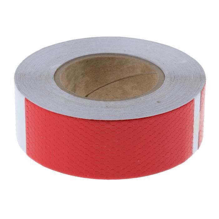 Ruban d'avertissement de sécurité réfléchissant - UNBRANDED - Rouge et ...