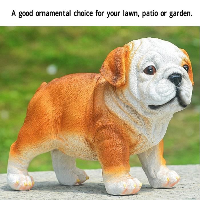 LES statue de chiot en plein air Statue de chiot bouledogue anglais ...