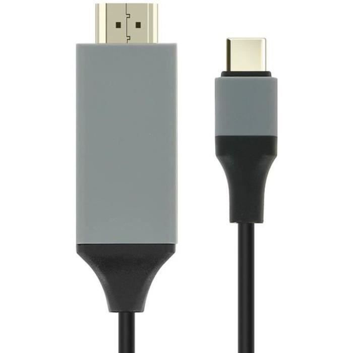 Câble USBC 4K HDMI HDTV Ultra HD 2m WIWU Noir - Cdiscount TV Son Photo