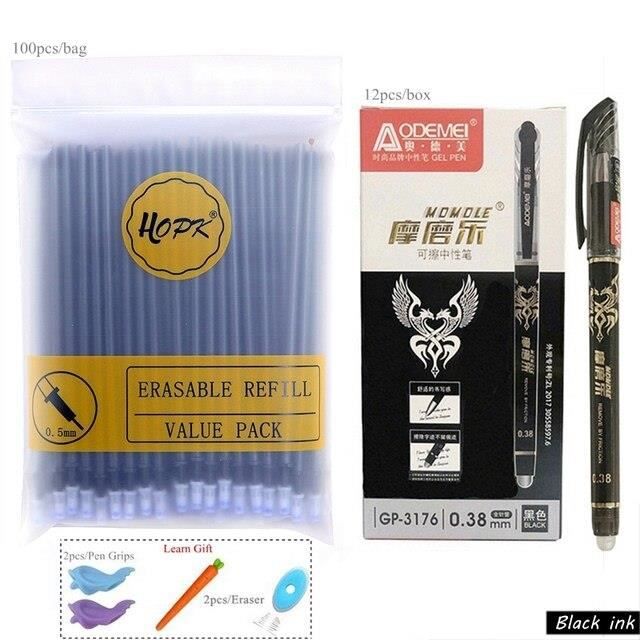 Stylo S Set Black Ink Stylo à Gel Effaçable 100 12 Pièces Ensemble