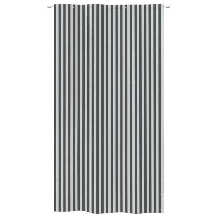 ZERODIS Écran de balcon Anthracite et blanc 140x240 cm Tissu Oxford ...