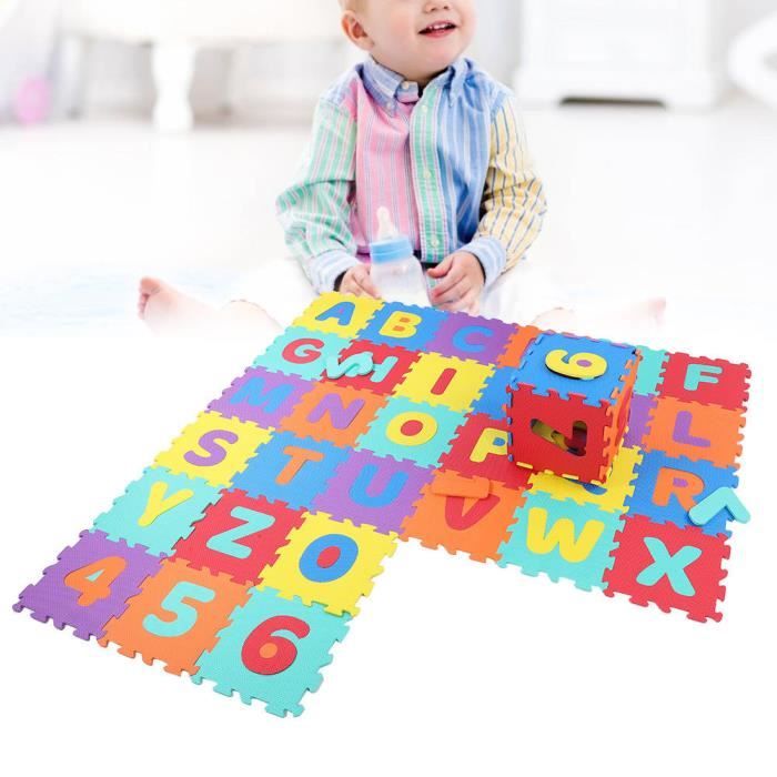 36pcs Alphabet Numbers Puzzle Play Mat 30x30x1cm Enfants Tapis de jeu d ...