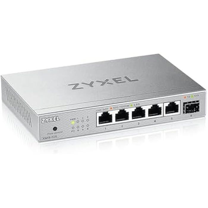 Switch - ZYXEL - XMG-105 - 5 Ports 2,5G - 1 SFP+ - Unmanaged - Bureau ...