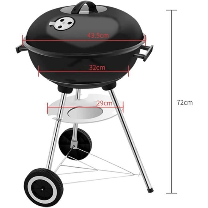 Grille de Charbon de Bois Portable Barbecue Ronde Portable en Plein air ...