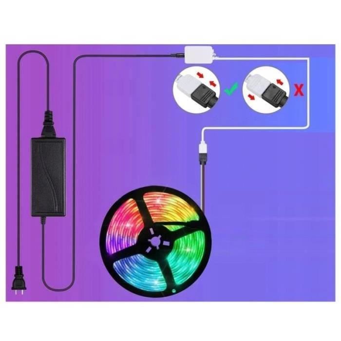 BANDE LED - RUBAN LED Ruban LED 20m 2835 RGB 300 + Alimentation 12V 2A ...