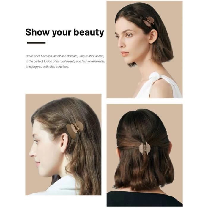 12 Pièces 4 cm Petite Pince Cheveux, Simplicité Française Pince a ...