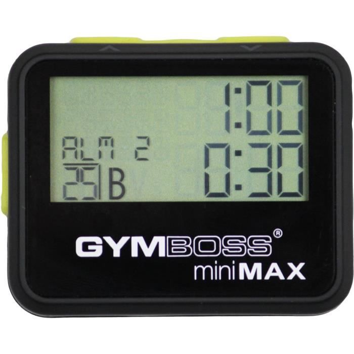 Minuteur et chronomètre Gymboss miniMAX - Noir/Jaune - Fitness ...