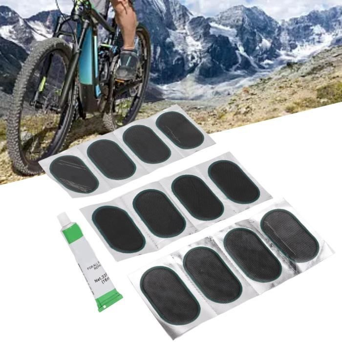 SALALIS 12pcs Patch Pneu Vélo en Caoutchouc, Kit de Réparation ...