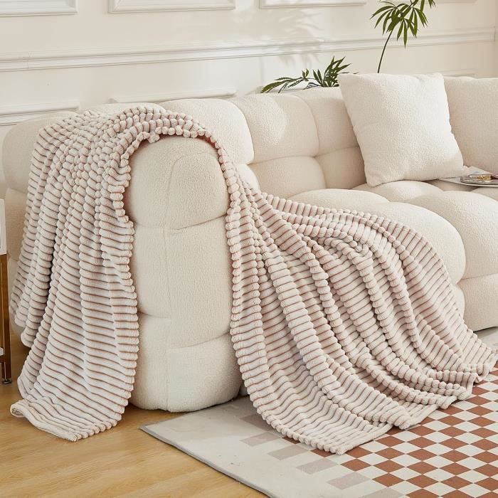 Couverture Polaire Pour Canapé Couverture Douce En Peluche, Chaude Et ...