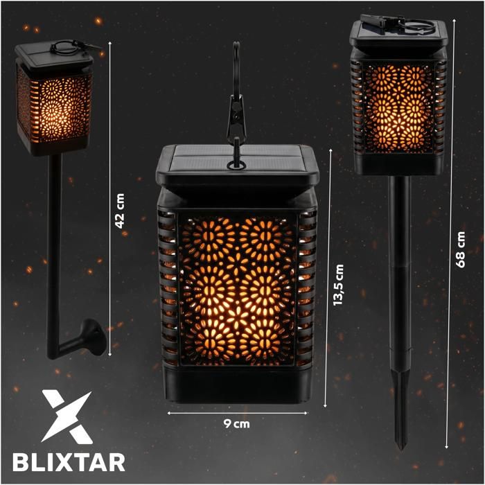 1 x Pcs Lumière Solaire Extérieur Jardin, 3in1 LED Lampe de jardin ...