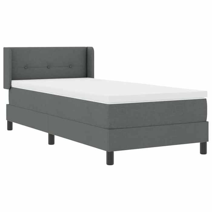 Lit boxspring avec matelas - vidaXL - Gris foncé - 90x190 cm - Tête de ...