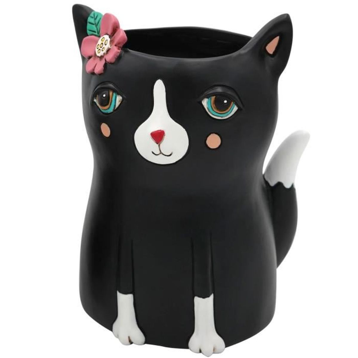 Cache Pot Allen Designs - Chat noir - Cdiscount Jardin