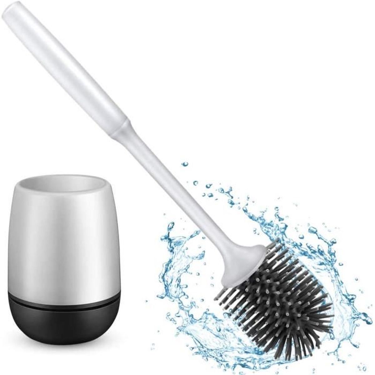 Balayette WC Silicone,Brosse Toilette Silicone avec Séchage Rapide ...