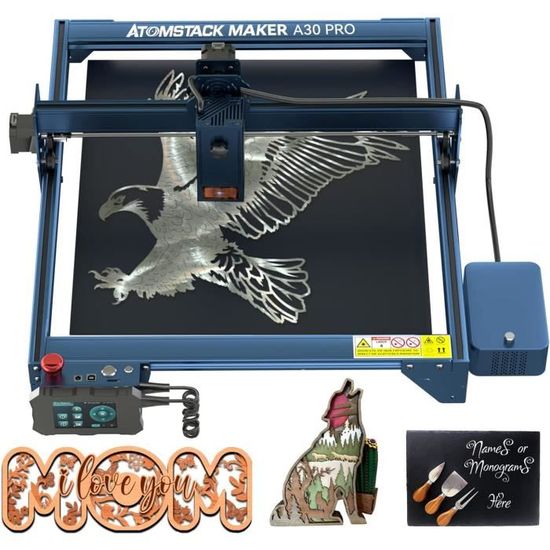 ATOMSTACK A30 PRO 160W Graveur laser , gravure laser de sortie 33W avec ...