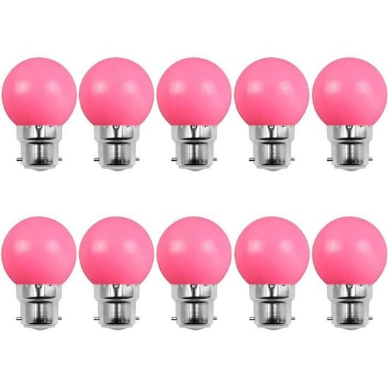 Ampoules À Baïonnette B22 Ampoule Led 2W Balle De Golf Rose Ampoule À ...
