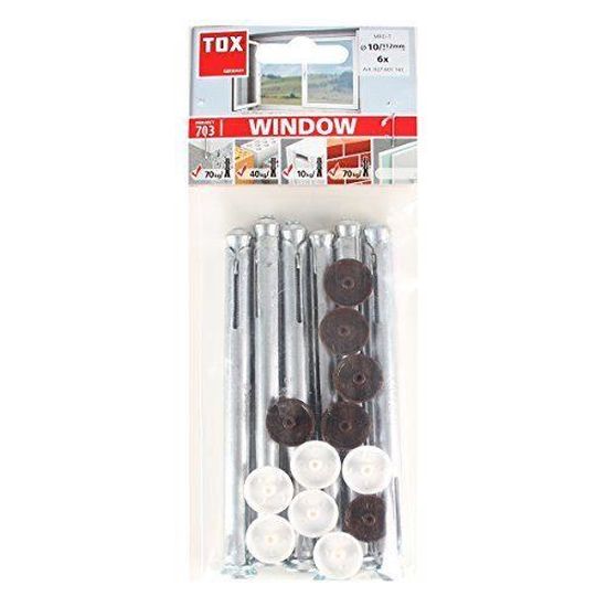 TOX Rahmendübel Window-métal 10 x 112 mm lot de 6 - 027601141 ...