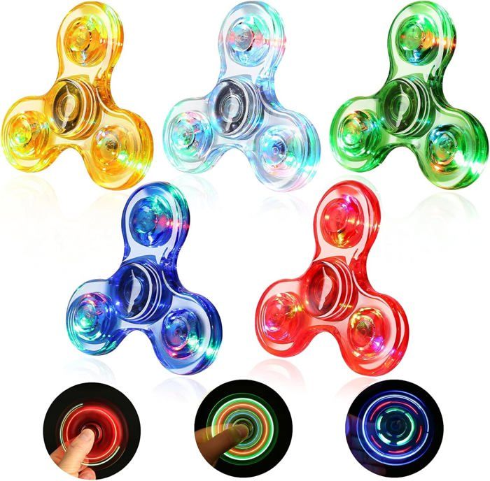 5er Set LED Cristal Fidget Set Finger Toy Hand Fidget Spinner Spielzeug ...