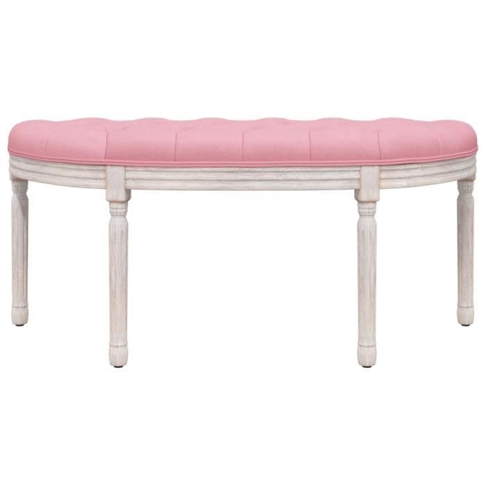 Ayhao2 Banc Rose 110,5x45x49 cm Velours 60299 - Cdiscount Maison