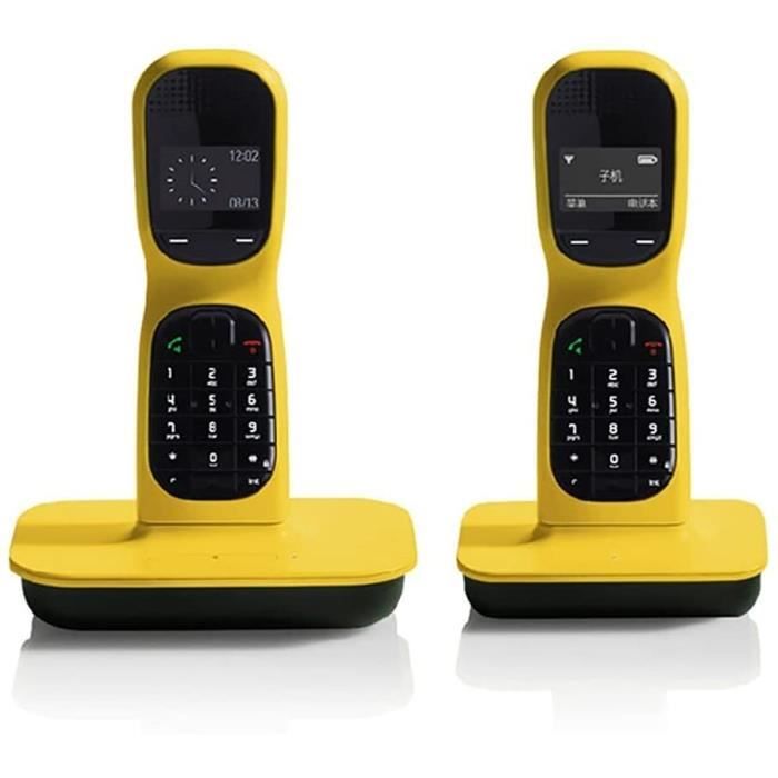 Téléphone Fixe Téléphone sans Fil numérique 2.4GHz, avec Blocage d ...