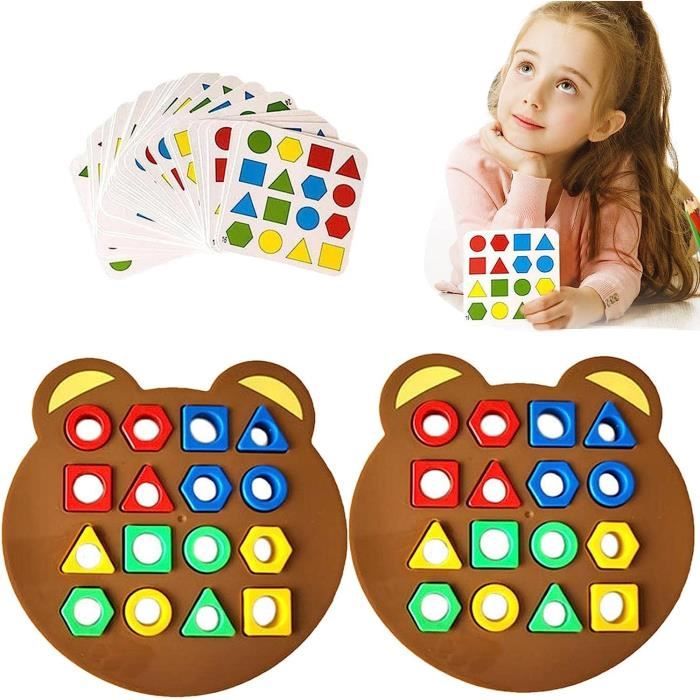 Jeu d'Association en Formes d'Ours - Shape Matching Game - Jouets pour ...