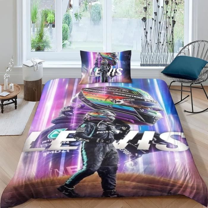 200x200cm-F1 Lewis Hamilton Parure De Lit Avec Housse De Couette ...