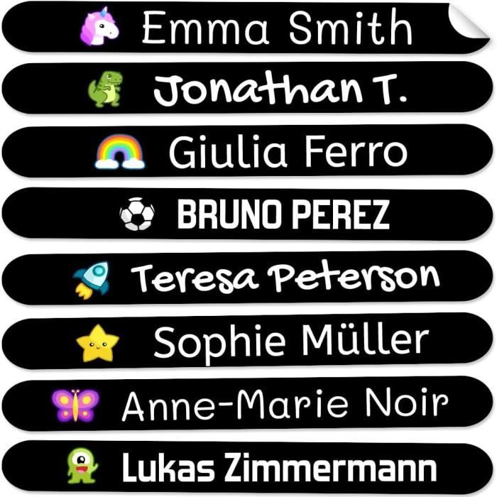 50 Étiquettes Adhésives Personnalisées Pour Crayons, Stylos Et ...