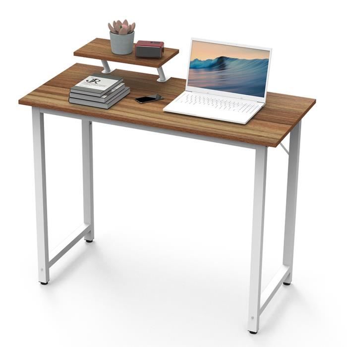 Bureau,Table d'ordinateur avec Petit Support, Table de Bureau Simple et ...
