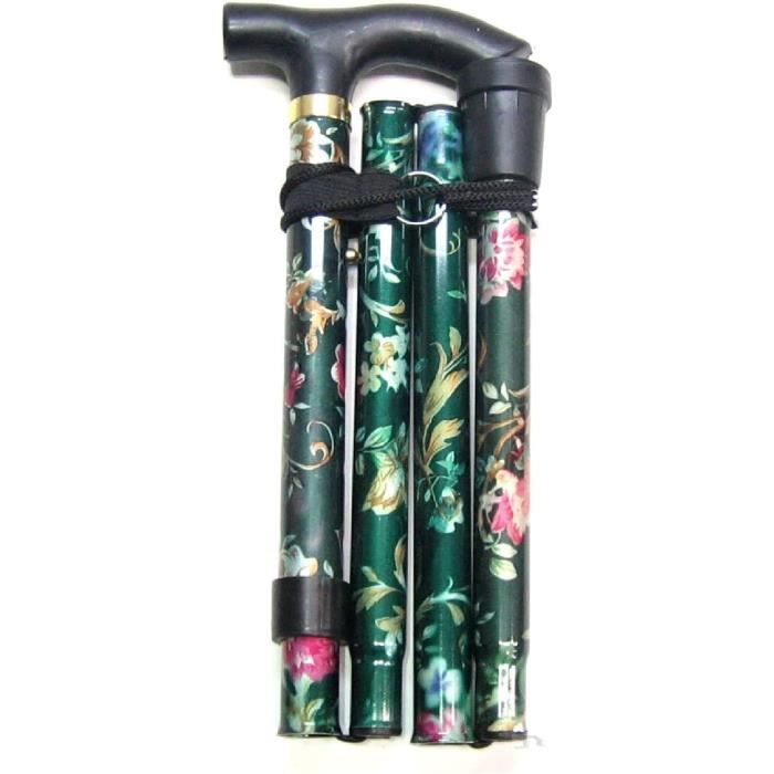 Canne de marche facile à régler en hauteur pliable extensible légère ...