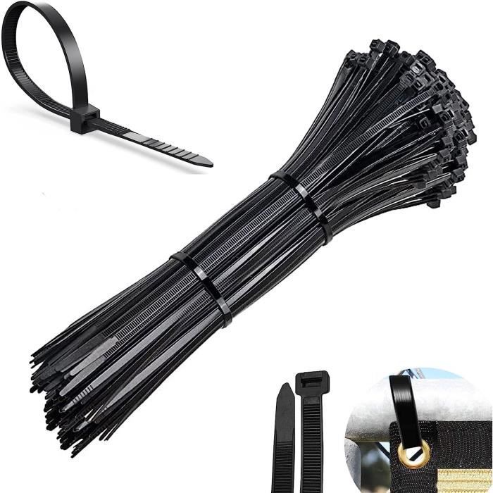 Collier de Serrage 100 mm x 2,5 mm, 100 Pièces Attaches de Câble, Attaches de Câble en Plastique ...