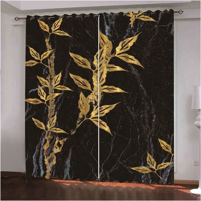 Lot Rideau Thermique Rideau Classique Motif Arbres et Feuilles Rideau ...