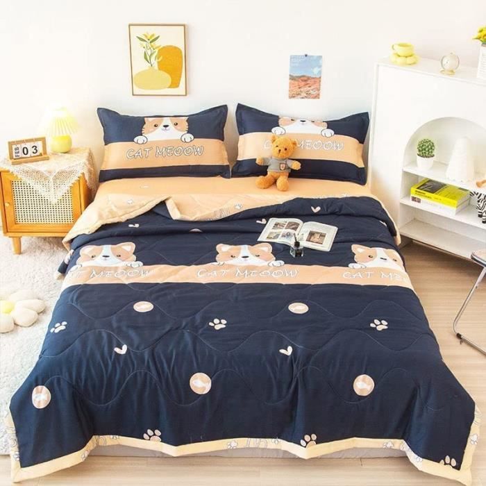 Couette 1 Personne Imprimée 150 180 200 220 La Soie de Mûrier Naturelle ...