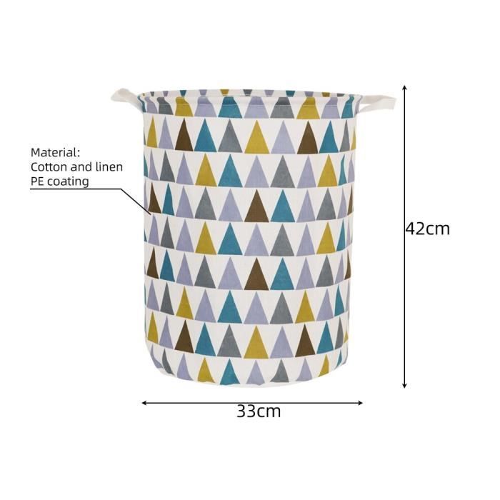 Panier à linge rond pliant de grande capacité 40x50cm, panier de ...