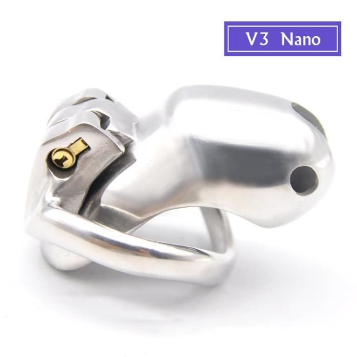 V3 Nano Stuck ring size 40mm -V3 Cage de chasteté en acier inoxydable ...