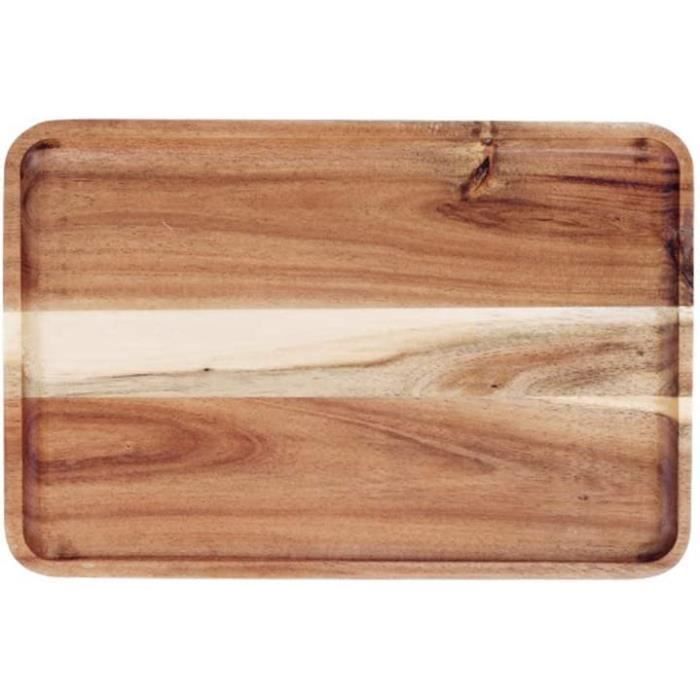 Plateau De Service Rectangulaire En Bois - Élégant Plateau À Sushis - Pour Snacks, Salade ...