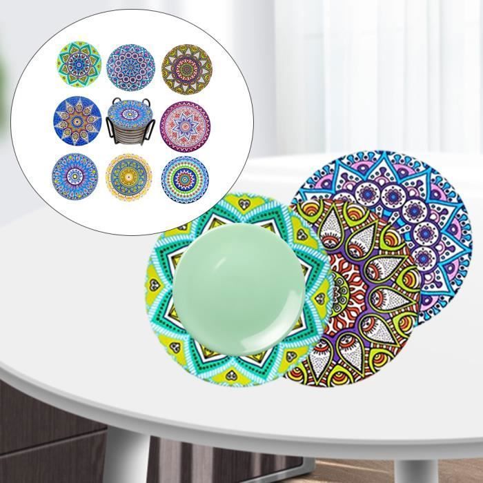 Sous-verres en liège 8 pièces, sous-verres absorbants pour boissons ...