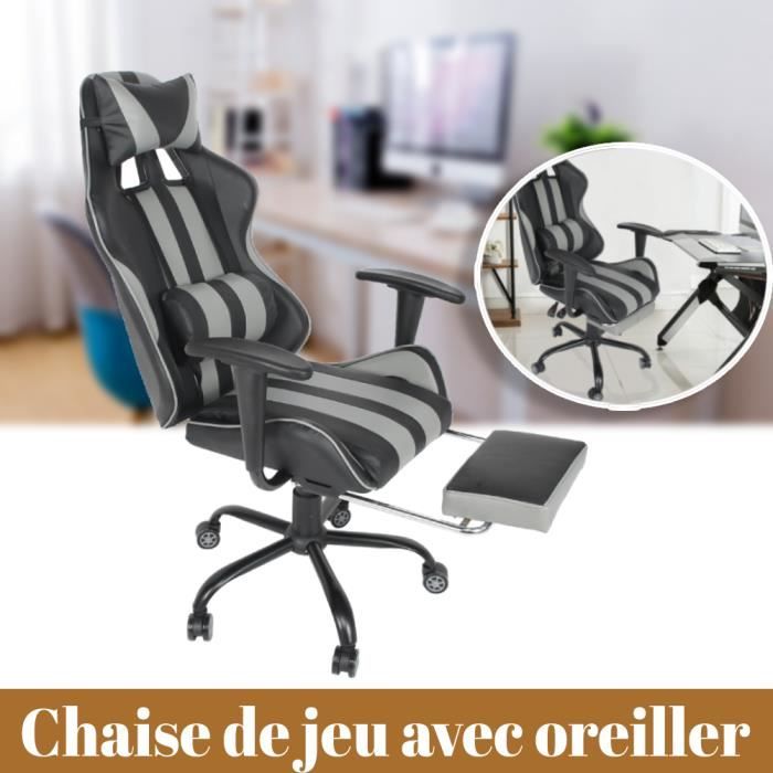 Siège Gamer , Chaise Gaming de Bureau Pivotante Ergonomique avec ...