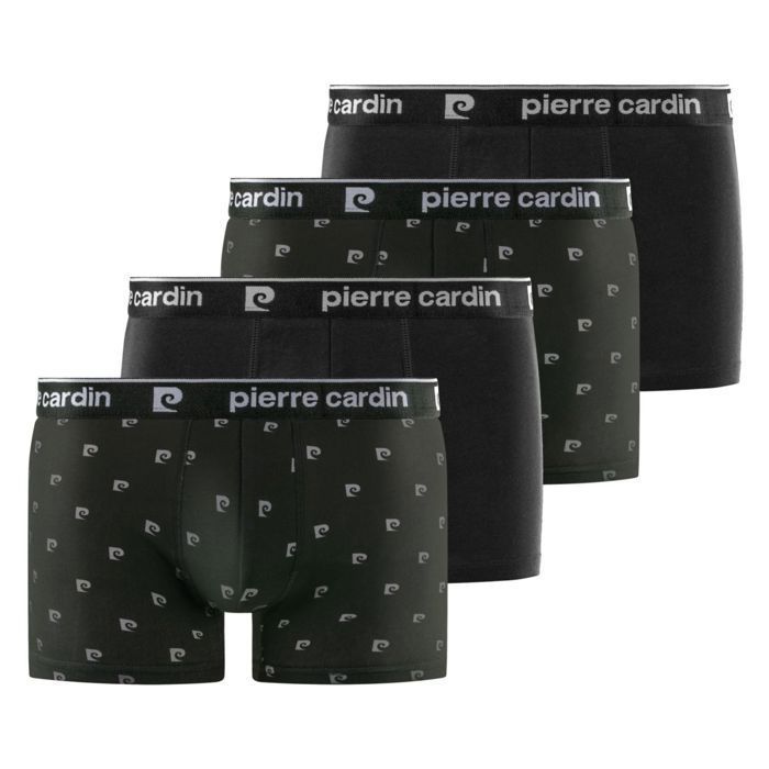 Boxer Homme - PIERRE CARDIN - Noir - Lot de 4 - Confortable - Respirant ...