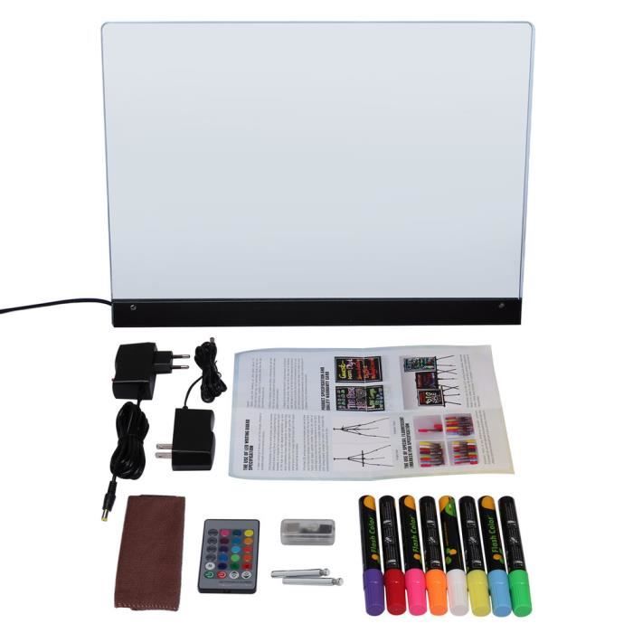 Tableau D'écriture Clignotant Plaque Fluorescente Effaçable - Cdiscount ...