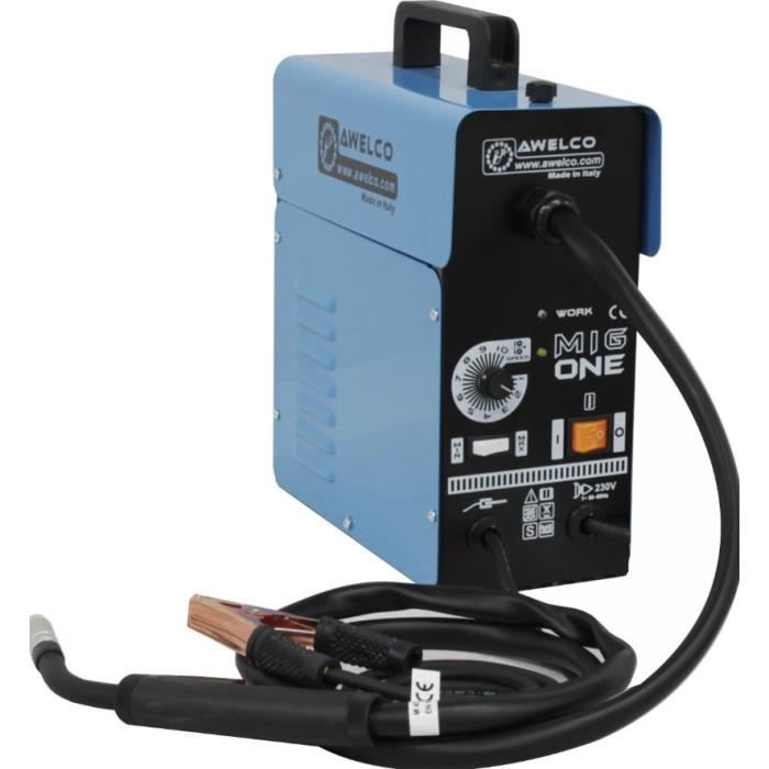 AWELCO Poste à souder Mig One sans gaz 95 A - Livré avec torche, pince ...