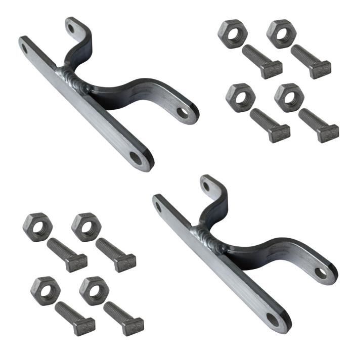 Bride de fixation pour poteau Bride simple ou double avec boulonnerie ...