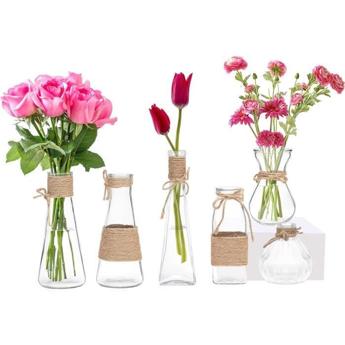 Winter Shore Mini Vase en Verre pour Centres de Table [Lot de 6] - Vase ...